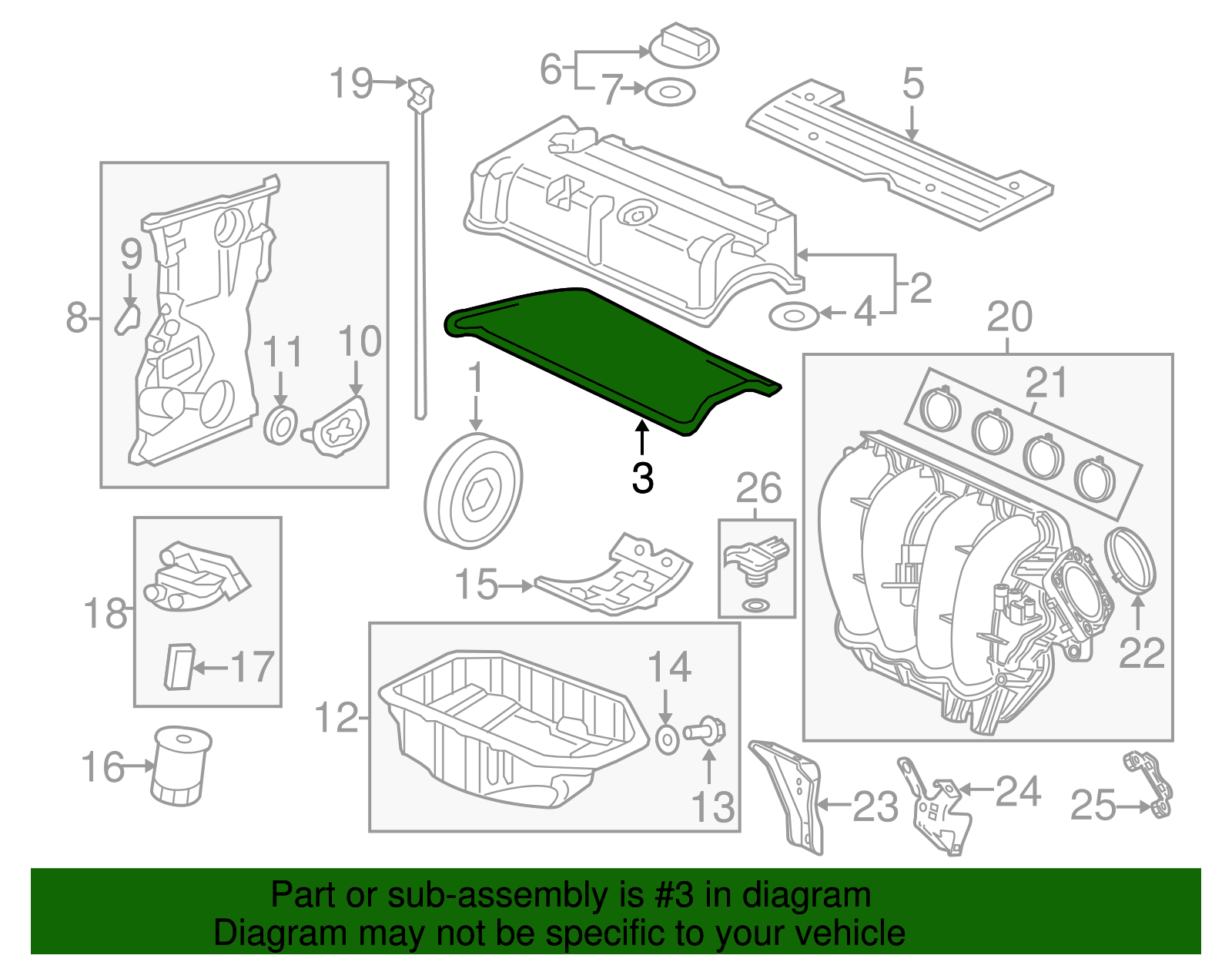 OEM 2008-2015 Honda Valve Cover Gasket 12341-R40-A00 | Honda Automotive ...