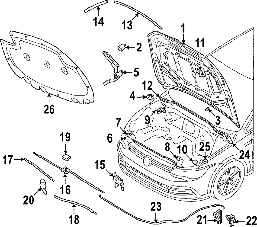 2GA-864-725-B - 2022-2024 Volkswagen - Sound Absorber | Quick VW Parts
