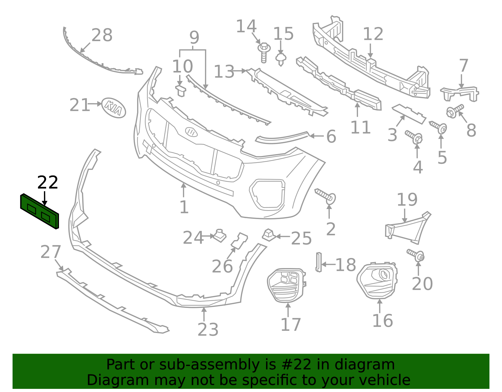 86519-D9020 - License Bracket 2017-2022 Kia Sportage | Kia.Parts Store