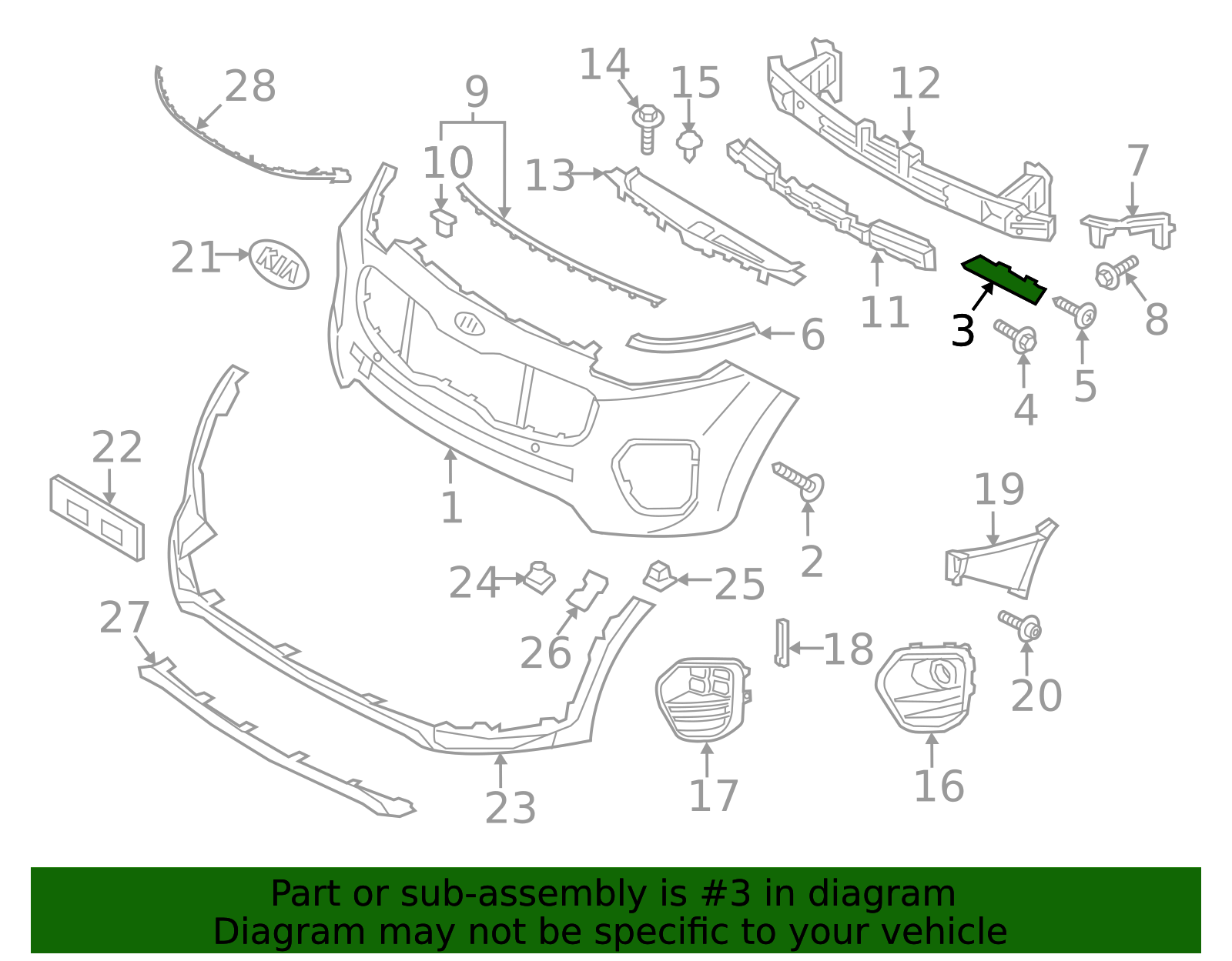 2017-2022 Kia Sportage Side Retainer 86514-D9000 | Kia Parts Online