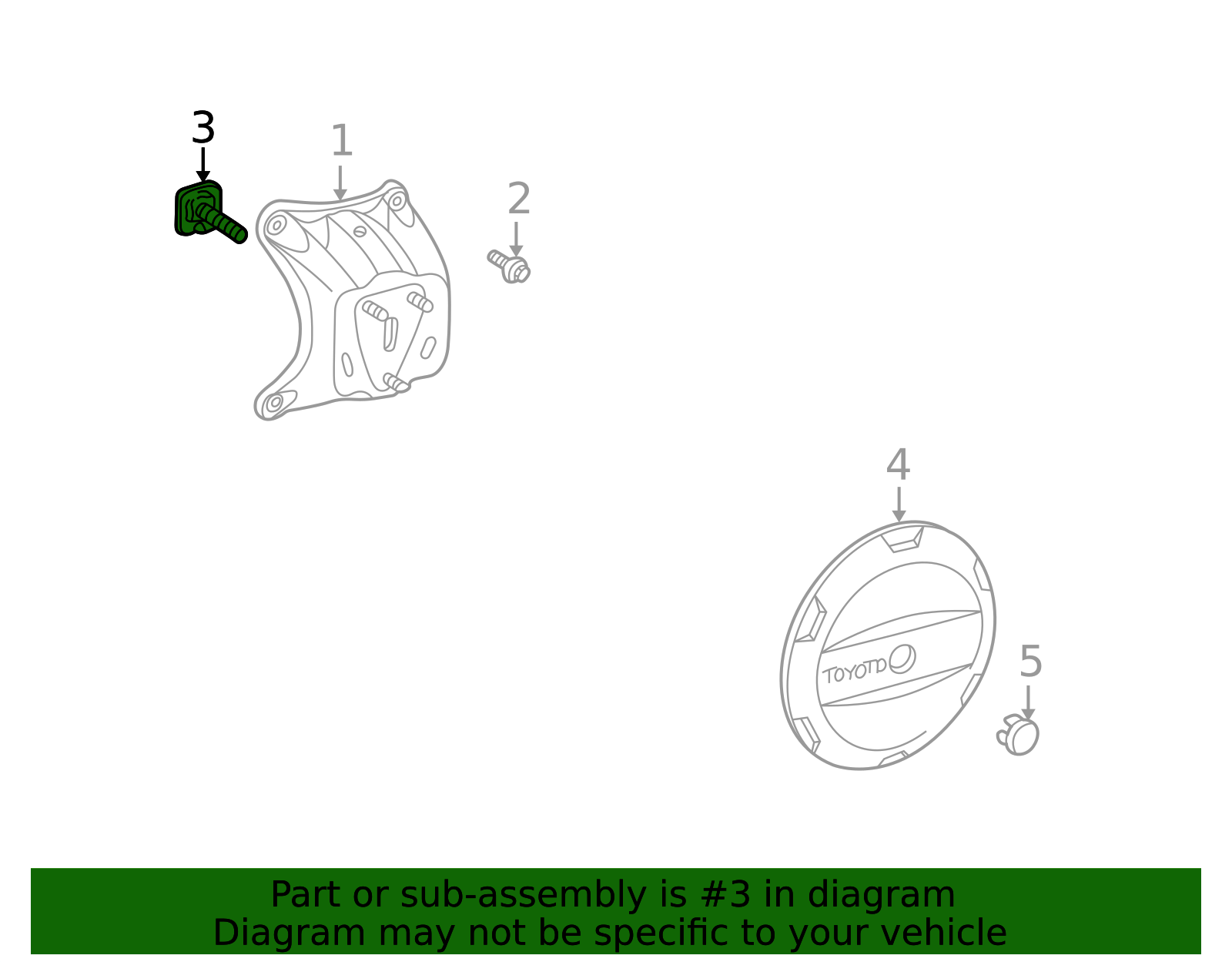 2001-2005 Toyota RAV4 Spare Carrier Clamp 64777-42020 | MotorMotor