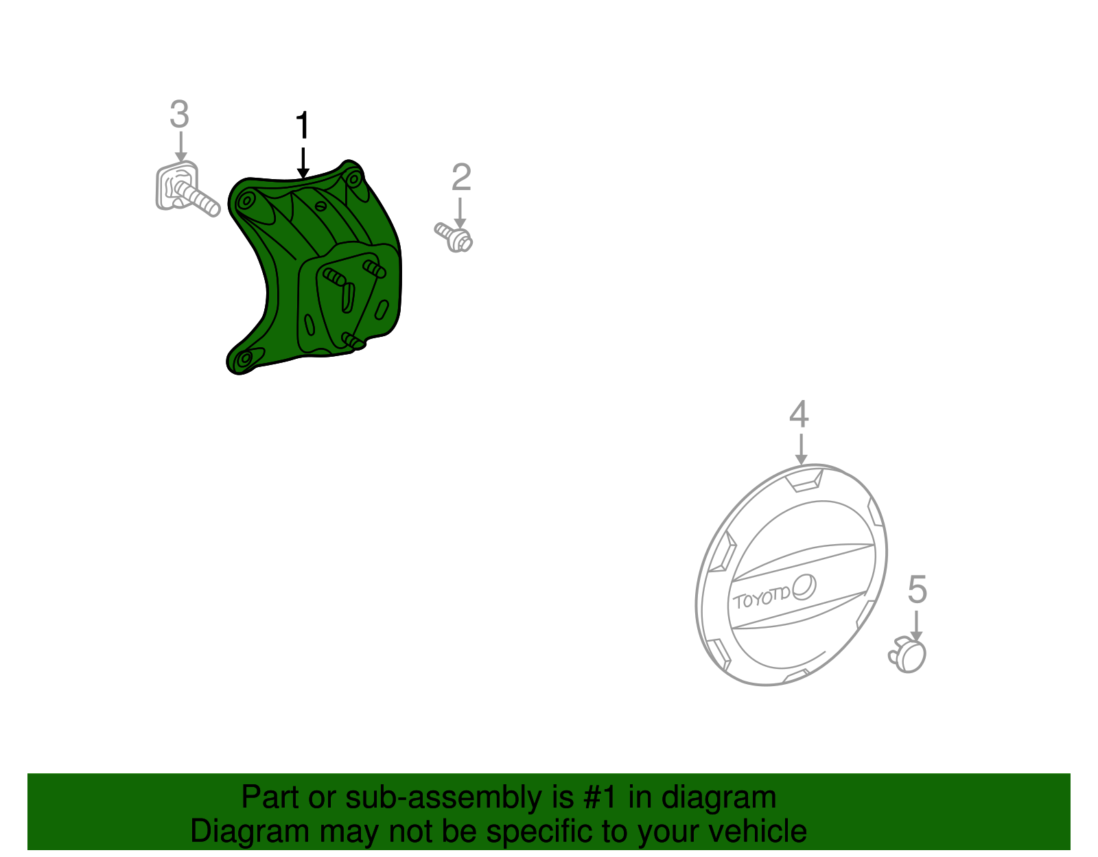 1996-2005 Toyota RAV4 Spare Carrier 51908-42020 | Toyota Parts Center