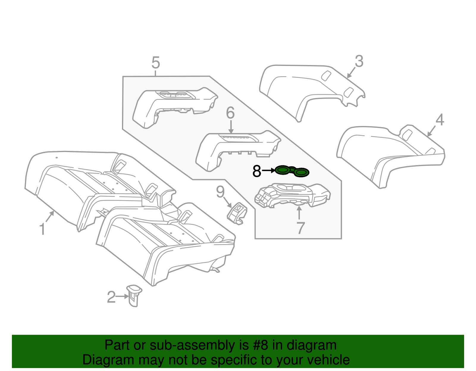 205-987-01-14-9051 - Cup Holder Insert 2017-2023 Mercedes-Benz ...