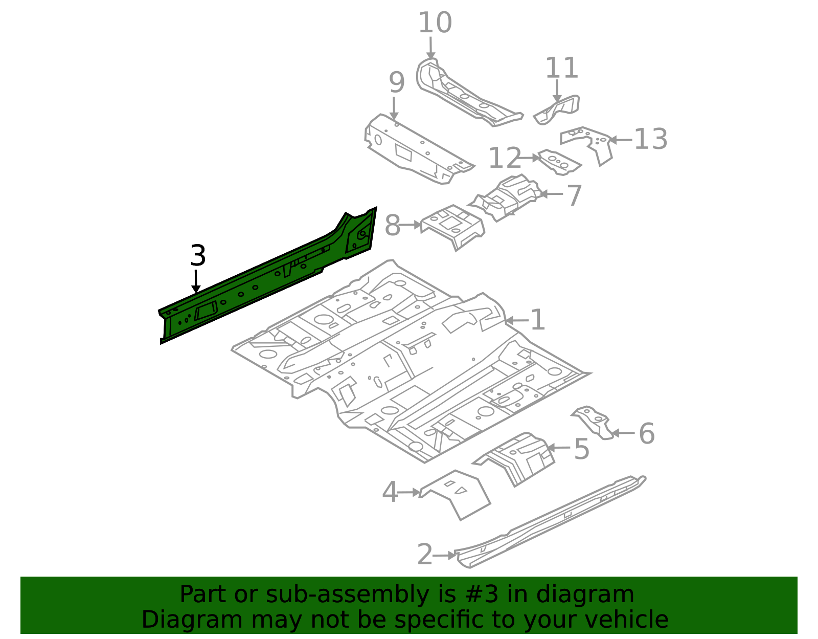 BBM4-54-950B - 2010-2013 Mazda 3 - Side Sill | Mazda Part Direct