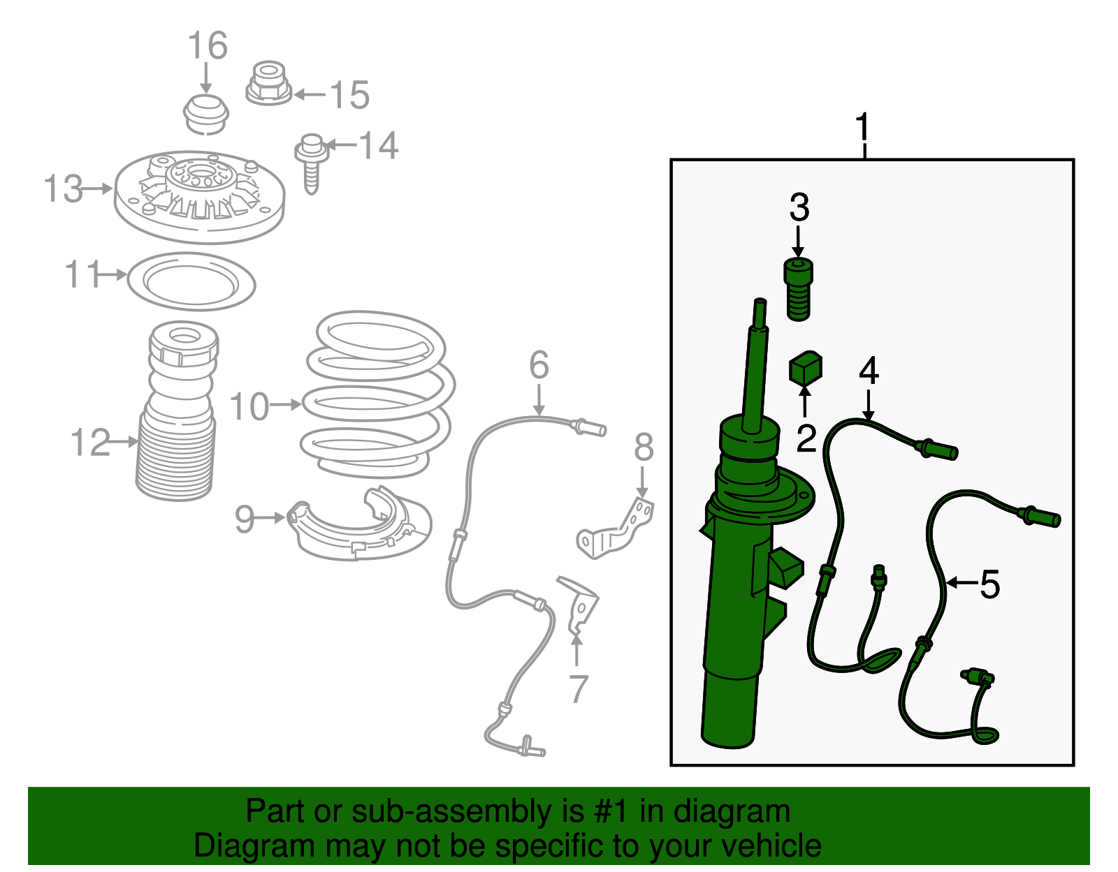 2011-2017 BMW X3 X4 Front Right Passenger Side Strut Assembly | BMWPartsHub