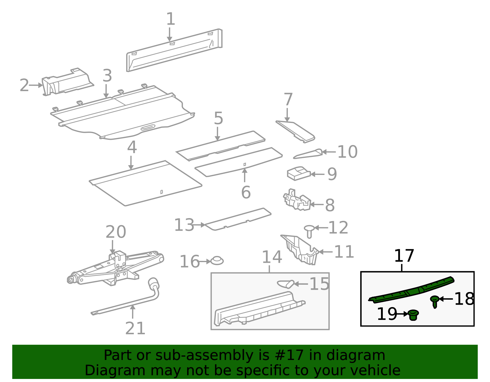 58387-0E040-C0 - High-Quality Liftgate Trim Scuff Plate for 2010-2013 ...