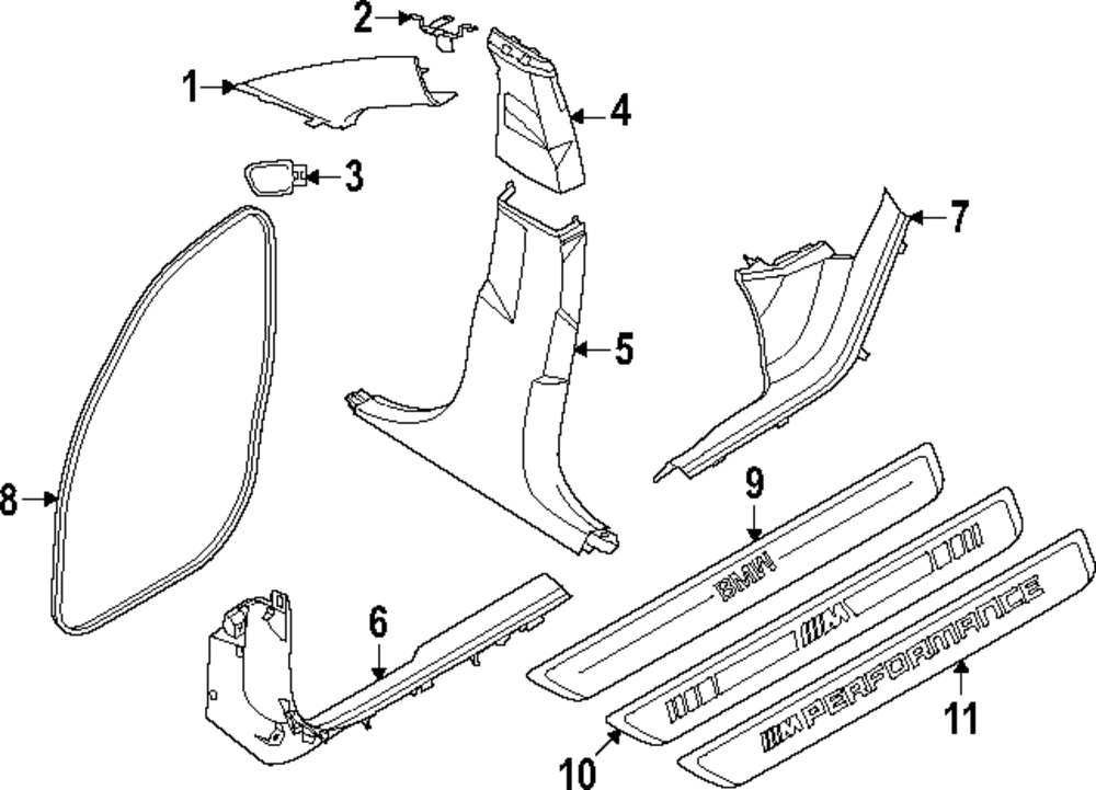 Genuine BMW 51-43-5-A34-515 | Door Sill Plate | FREE Shipping on Most ...