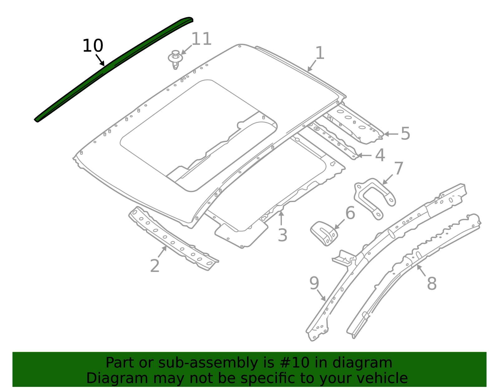 73853-5BC0A - High-Quality Roof Molding for AutoNation Parts