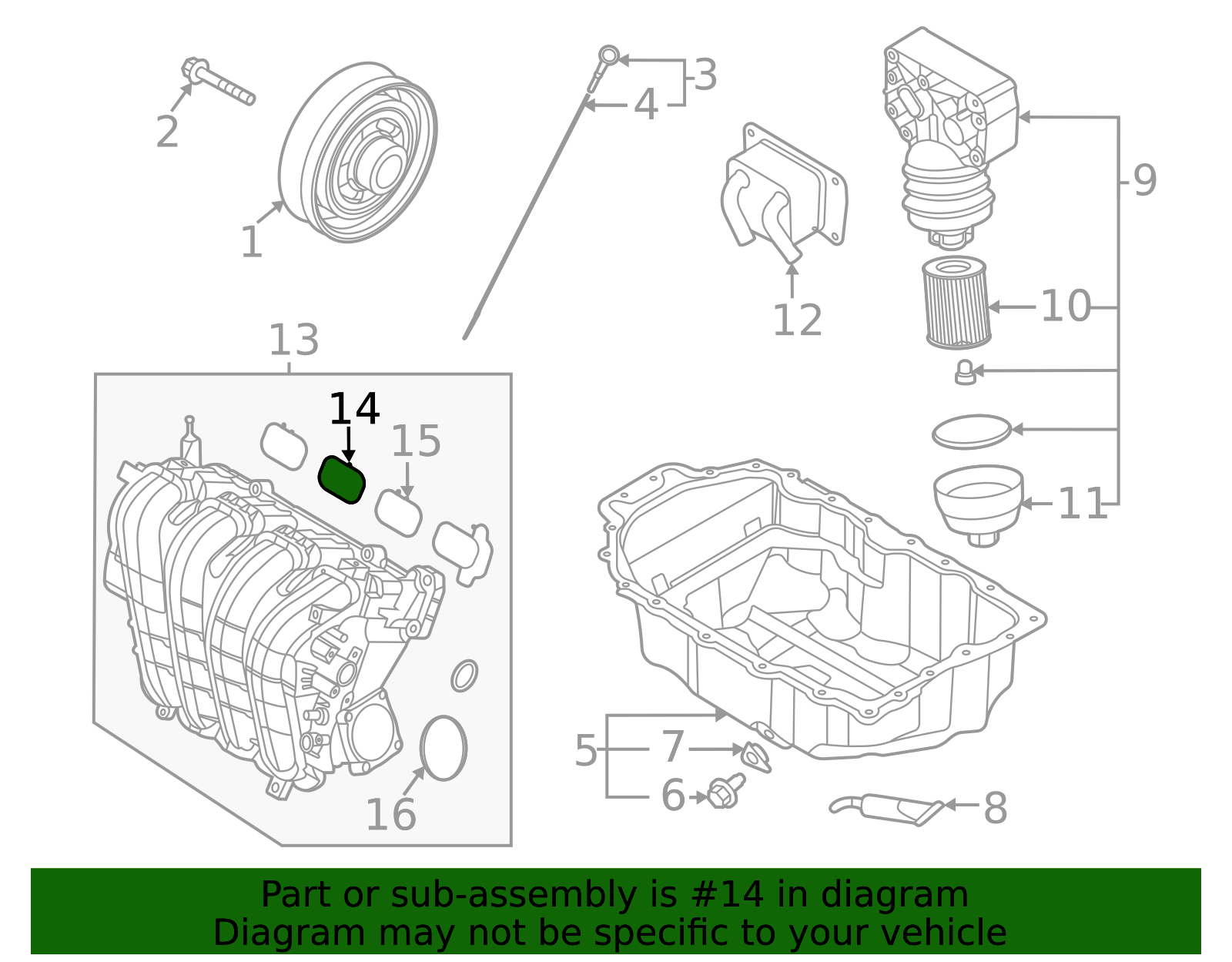 2021-2025 Kia Manifold Gasket 28411-2S010 | Kia OEM Parts Outlet