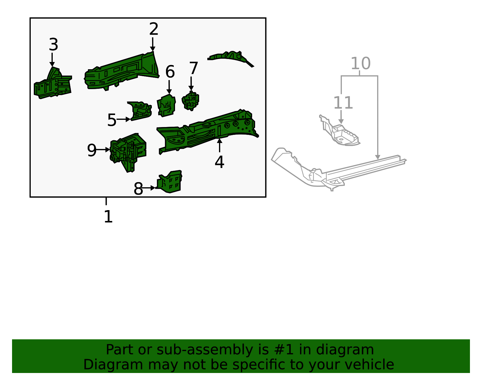 57028-06906 - Rail Assembly 2018-2025 Toyota | Longo Toyota Parts