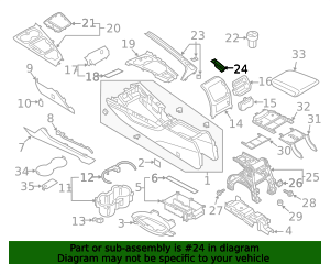 8W7-863-287-6PS - High-Quality Console Tray for 2018-2019 Audi ...