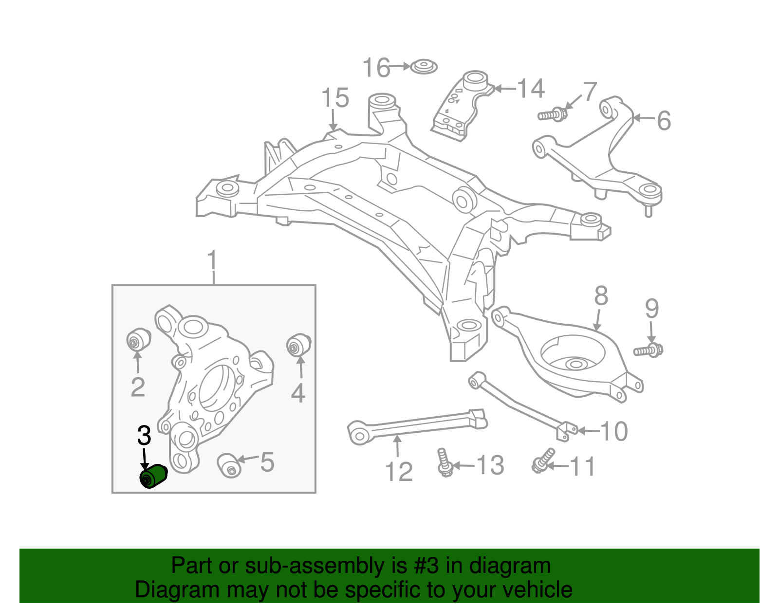 2003-2009 Nissan 350Z Knuckle Bushing 55152-AR000 | Nissan Parts Central