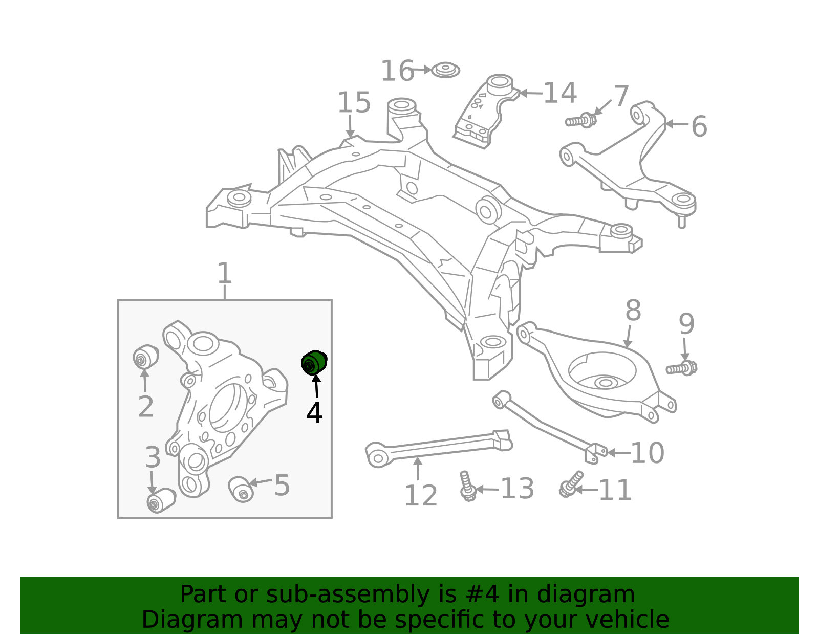 2003-2009 Nissan 350Z Knuckle Bushing 55157-AL500 | Bill Kay Nissan Parts