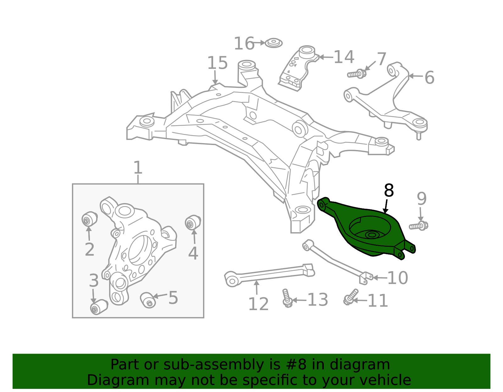 2003-2009 Nissan 350Z Lower Control Arm 551B0-AL500 | My Nissan Part