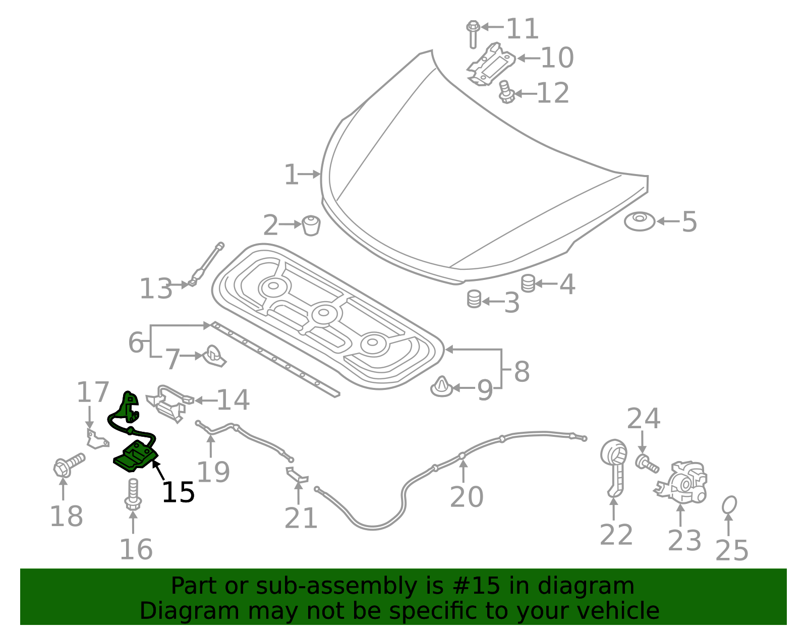81140-2W000 - High-Quality Hood Latch for 2013-2019 Hyundai ...