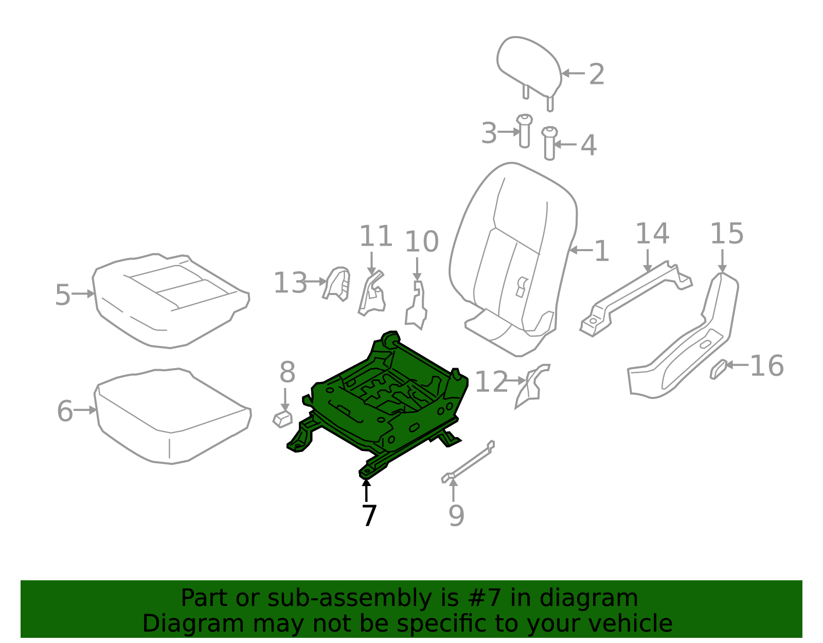 Seat Track 87351-9FS1A | Nissan Parts Central