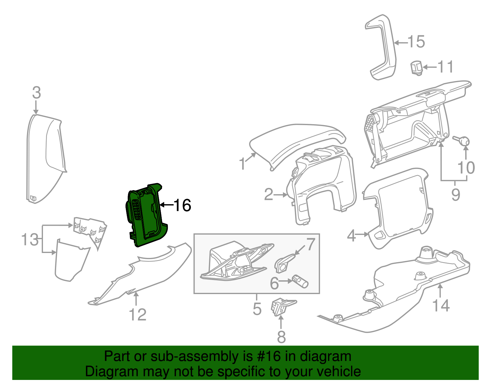 23103890 - Black Carbon Metallic Driver Side Instrument Panel Trim ...