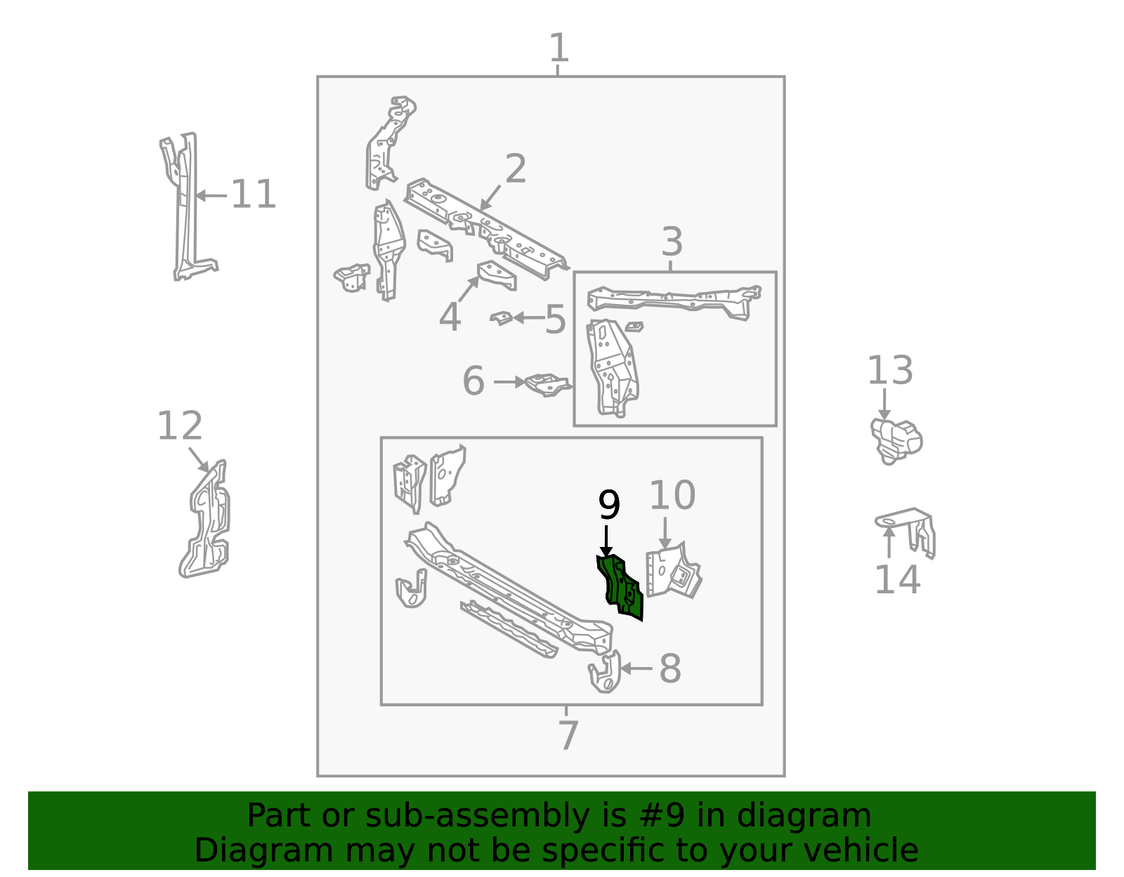 57167-12130 - High-Quality Radiator Support Panel Reinforcement for ...