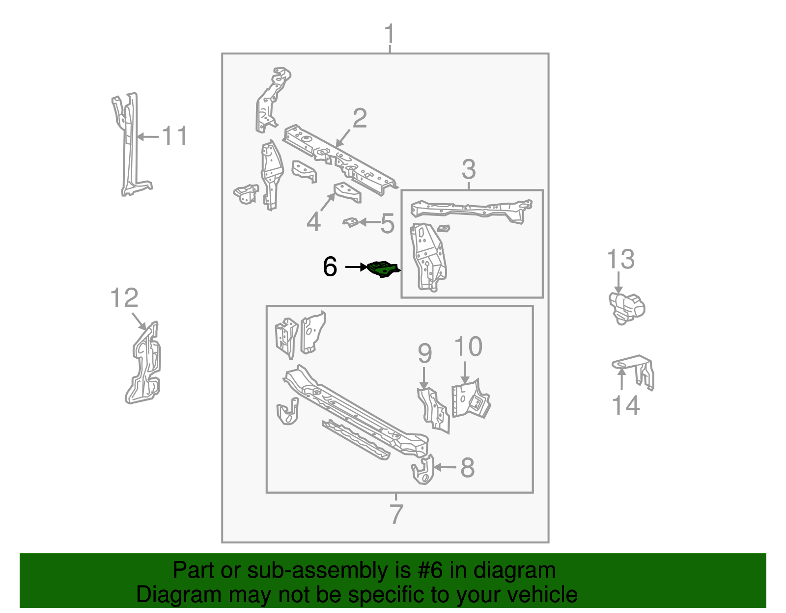 2009-2013 Toyota Corolla 2009-2013 Toyota Corolla - Support Bracket ...