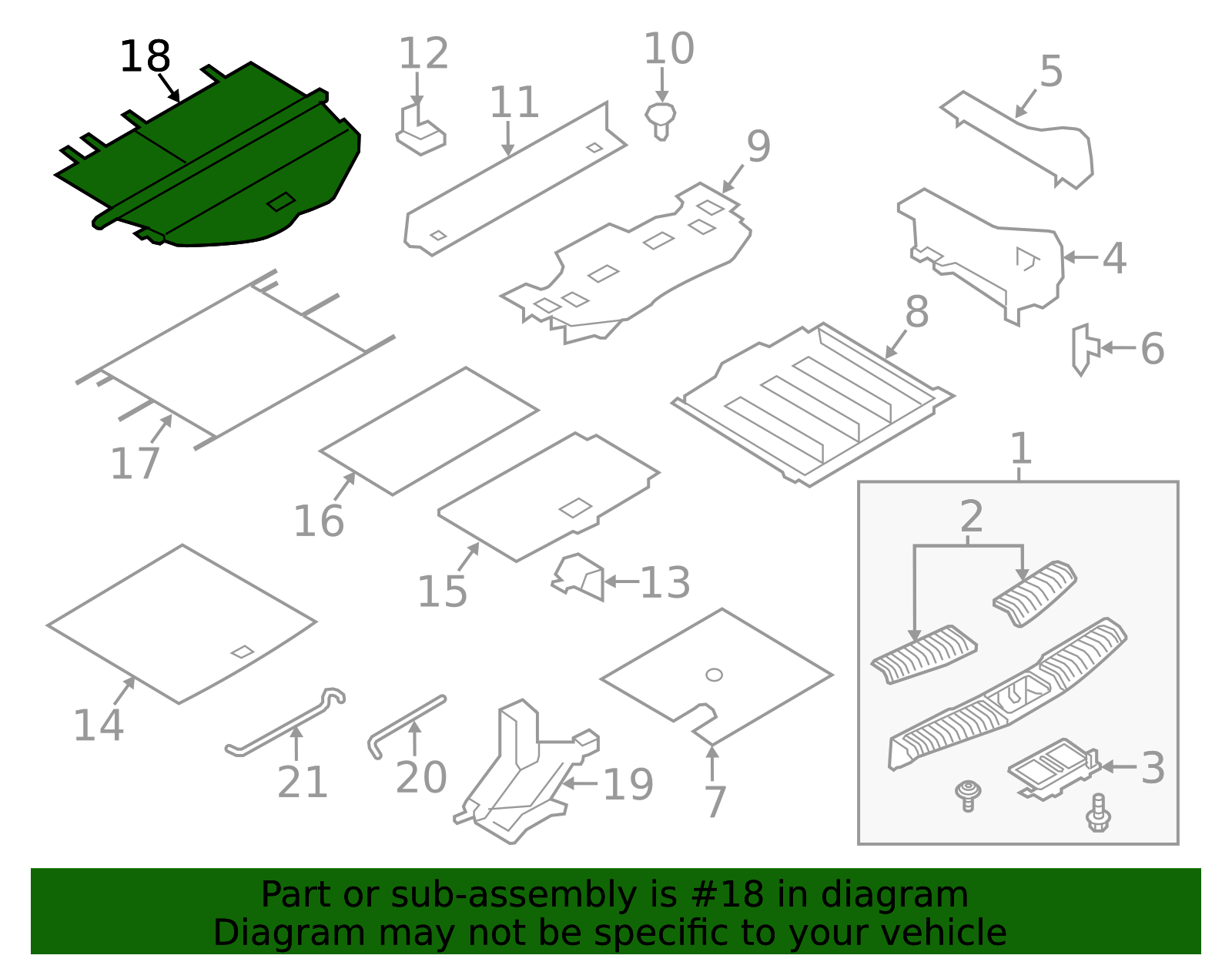 84982-1AA4B - Cargo Area Cover 2009-2010 Nissan Murano | Official ...