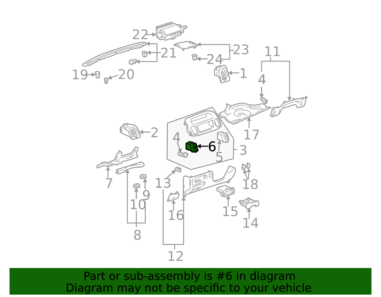 55062-33030-B0 - Air Outlet - 2002-2006 Toyota Camry | Nucar Toyota Parts