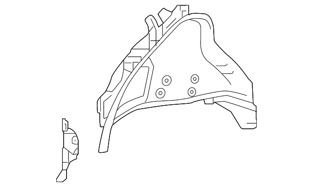2025 Toyota Corolla Inner Wheelhouse 61608-02A10 | OEM Parts Online