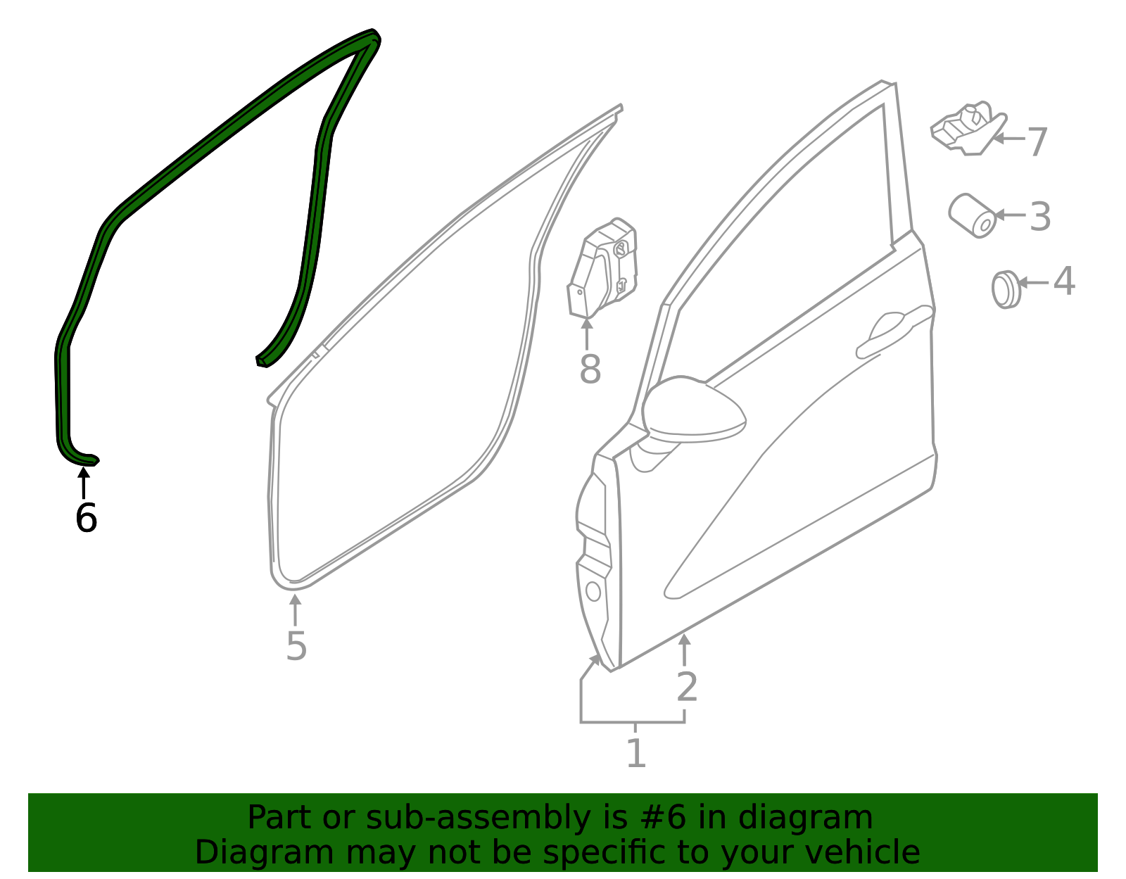 82120-1W000 - Weather-Strip On Body 2012-2016 Kia Rio | Kia.Parts Store