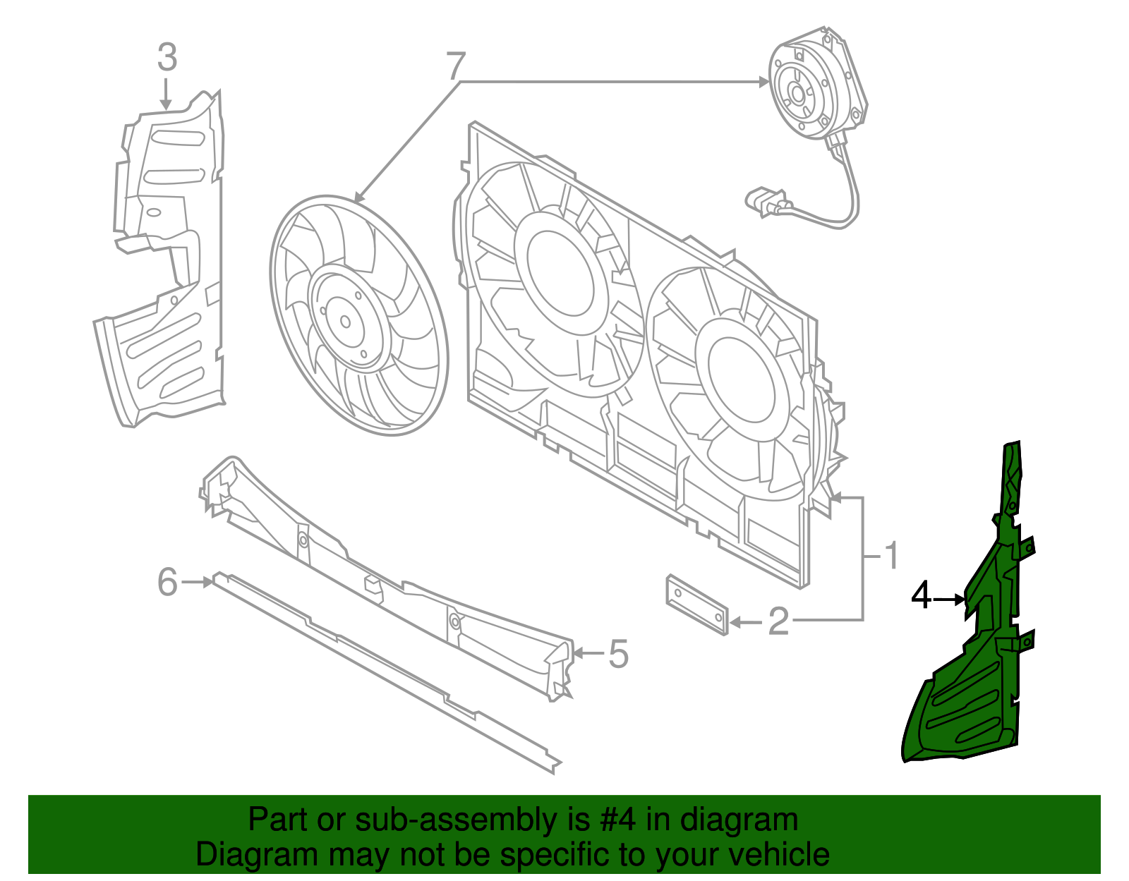 4H0-121-283-L - Air Baffle 2015-2018 Audi S8 | Audi OEM Parts