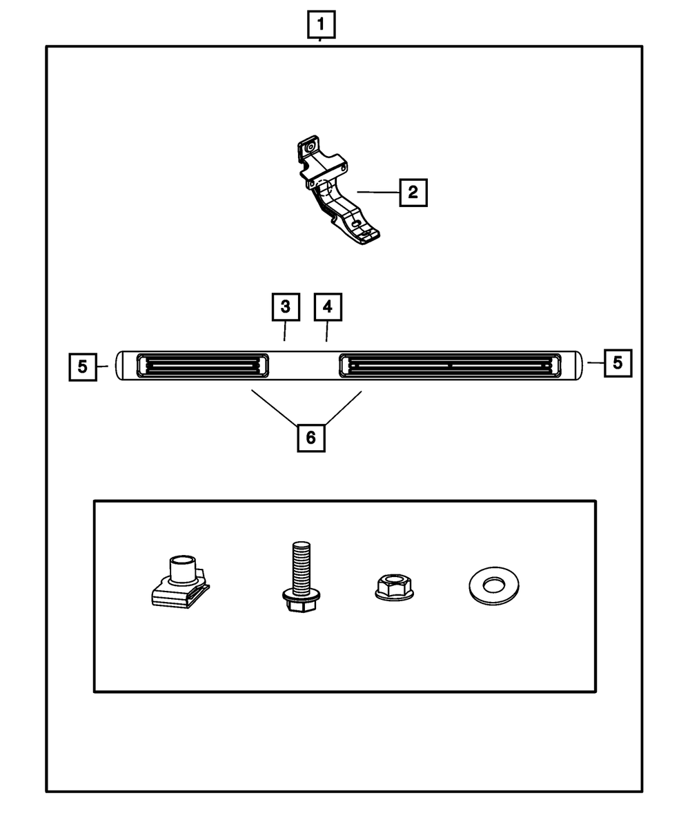 Step Nerf Bar Kit 68056195AB | Mopar Online Parts