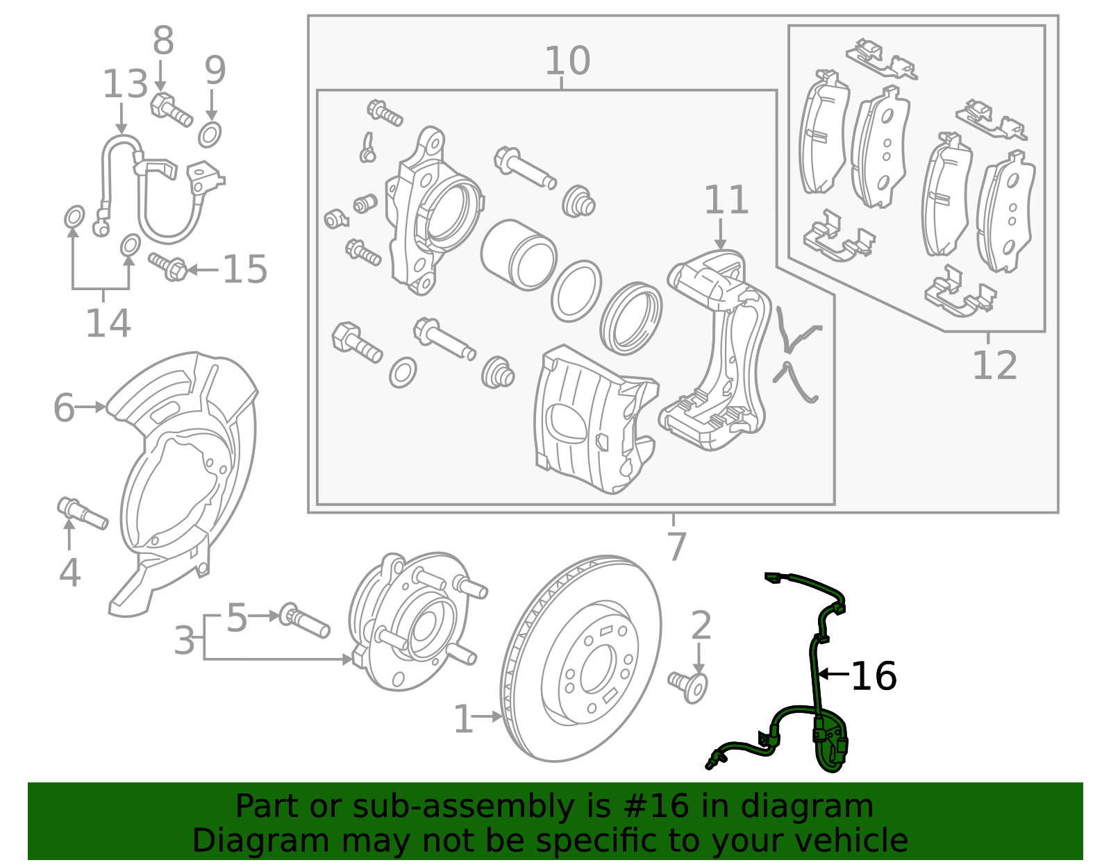 Hyundai - 58940-AB000 - Front Speed Sensor - 2021-2023 Hyundai Elantra ...