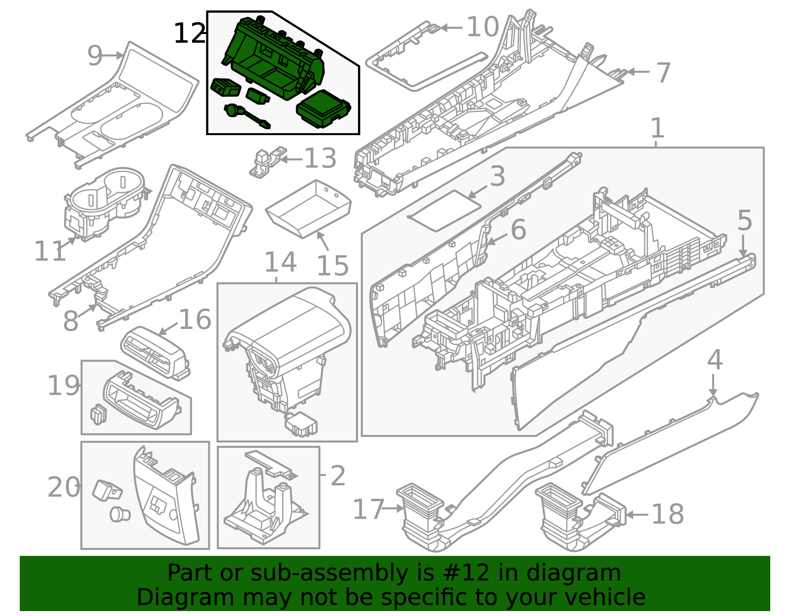 2025 Genesis GV80 Storage Tray 84630-T6CC0-R3C | QuirkParts
