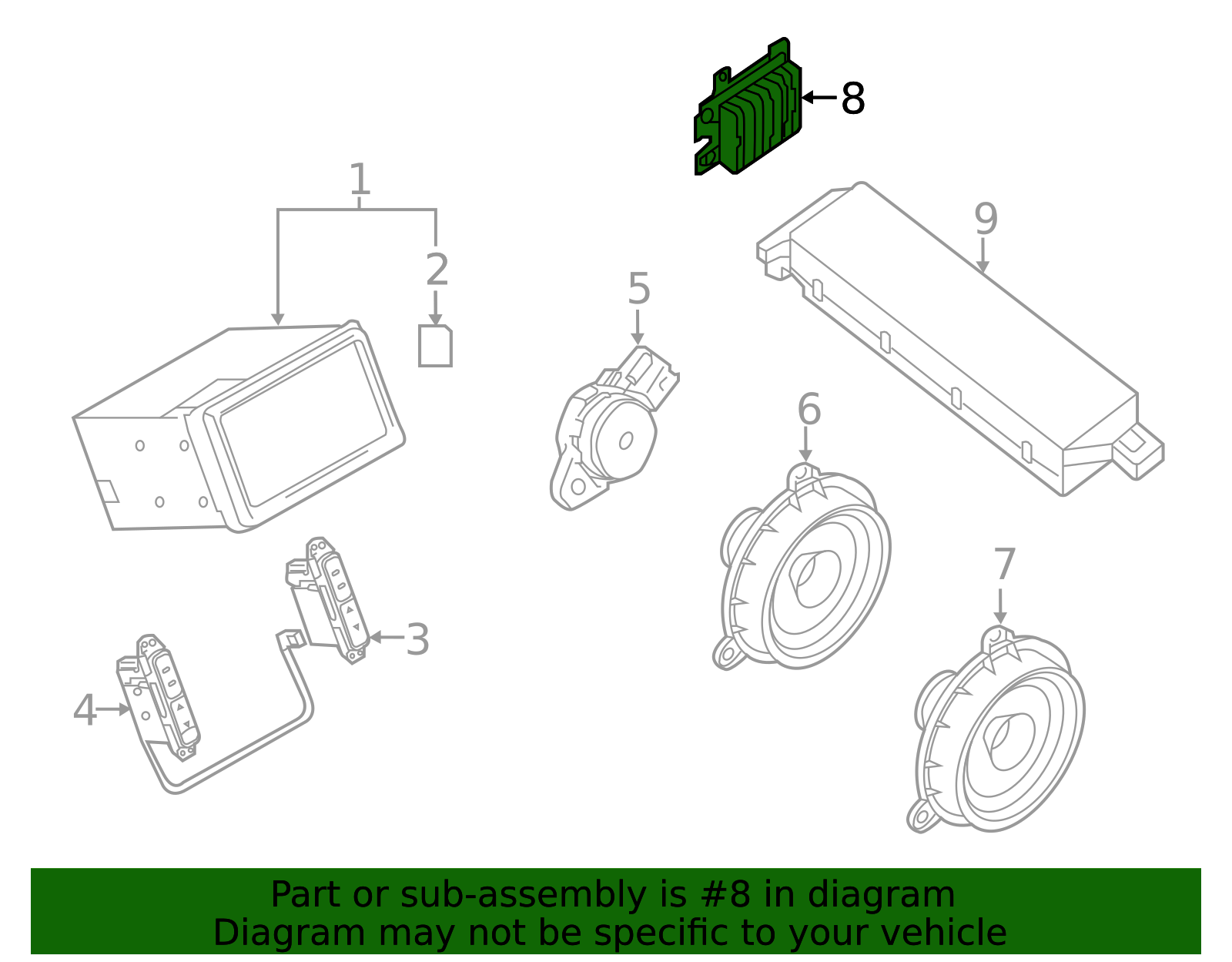 2013-2017 Nissan LEAF Amplifier 28060-3NF0B | Team Nissan Inc.