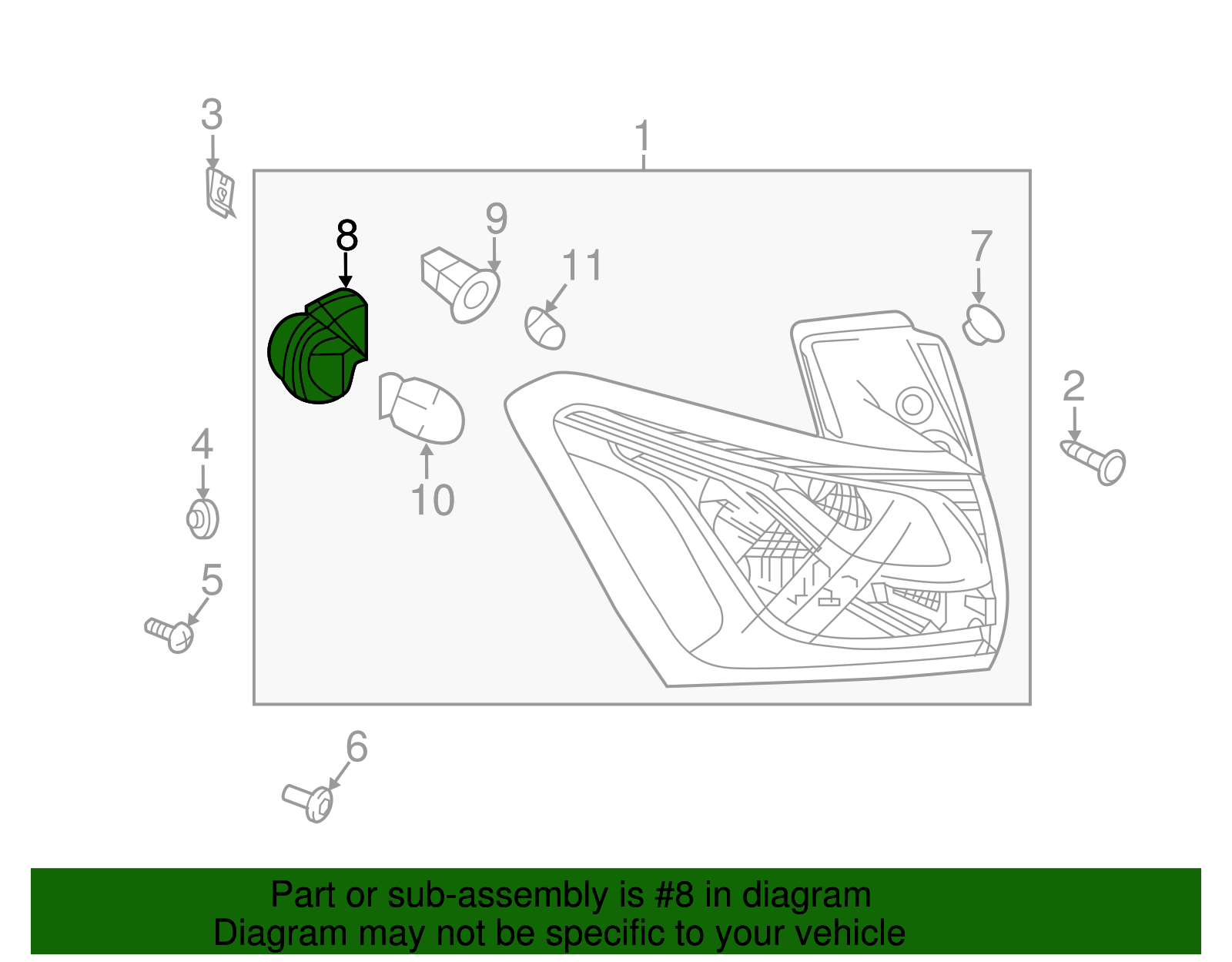 84247113 - 2010-2021 GM - Rear Body Structure Stop Lamp Socket | My GM Part