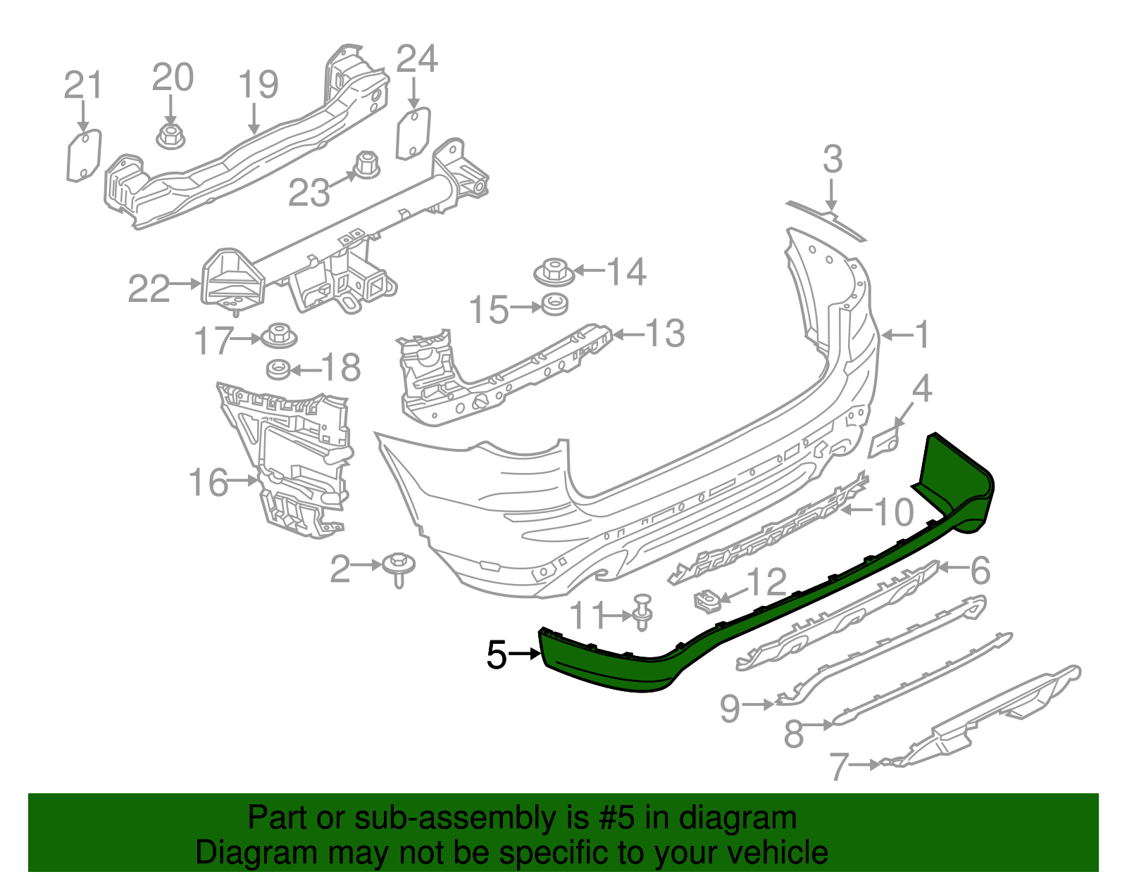 Genuine Filler Molding for 2018-2021 BMW X3 | OEM Part# 51-12-7-488-230 ...