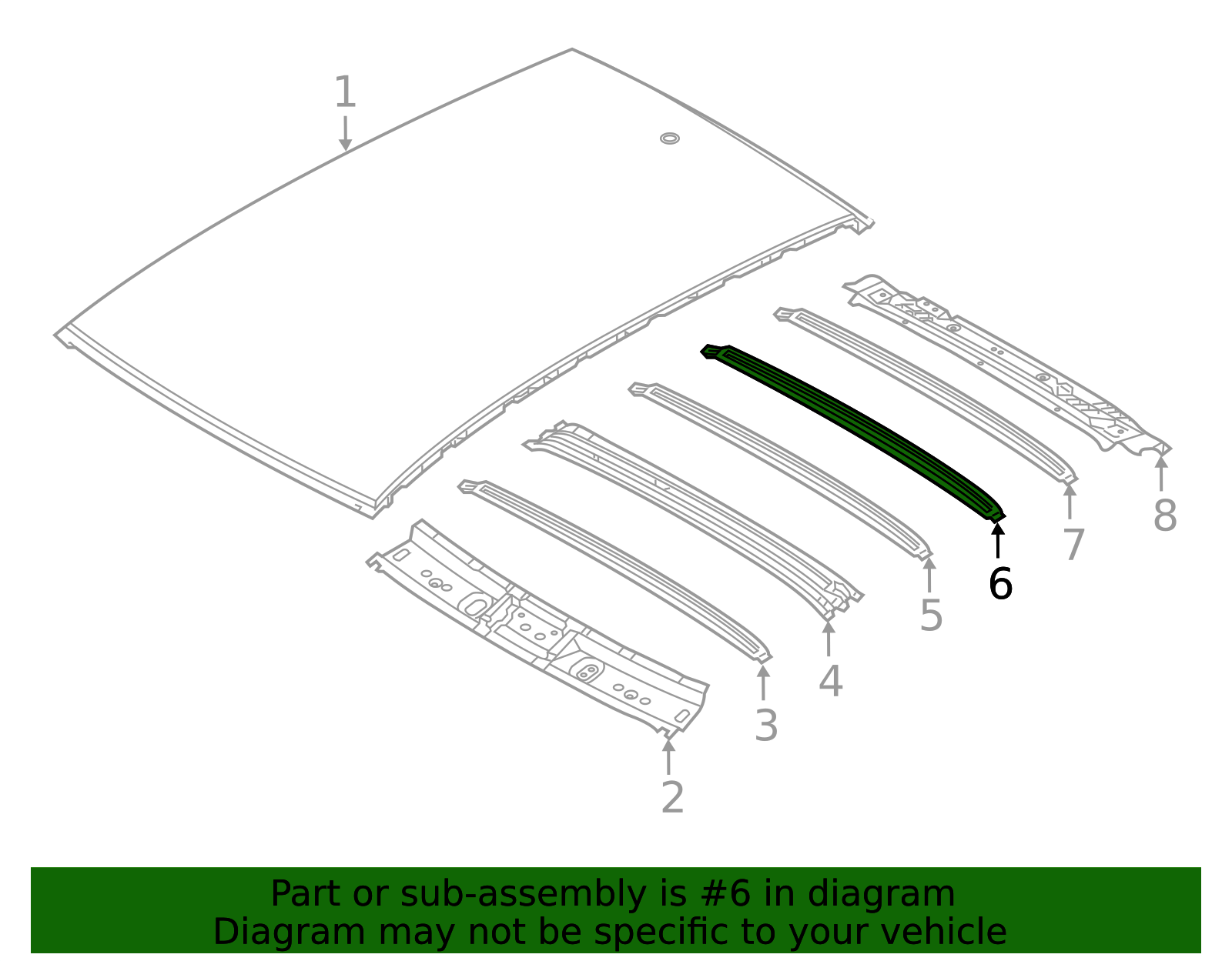 2018-2020 Hyundai Elantra GT Roof Bow 67138-G3000 | MotorMotor