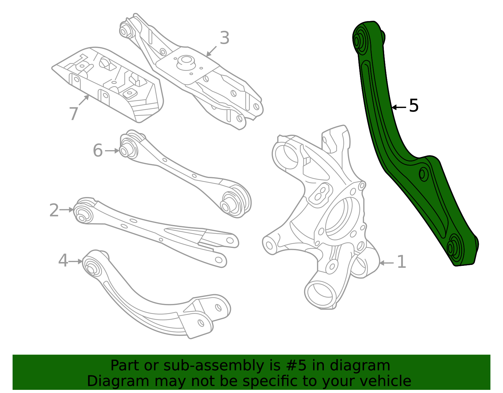 1EA-505-397-C - Rear Upper Control Arm 2021-2024 Volkswagen ID.4 ...