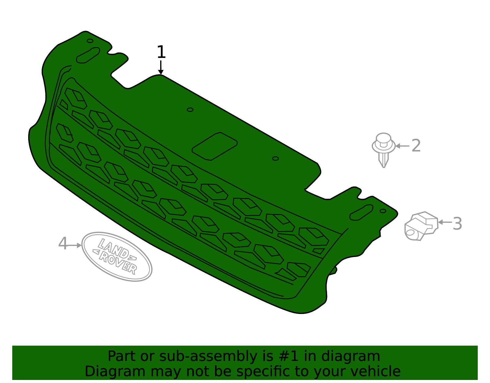 2018-2022 Land Rover Range Rover Sport Grille LR116509 | OEM Parts Online