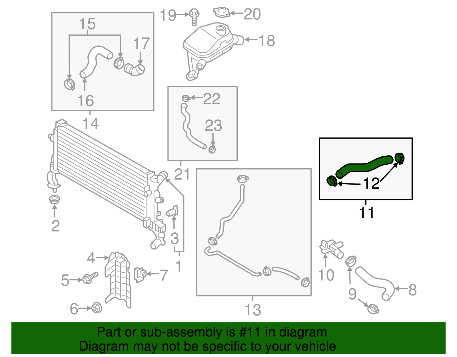 Hyundai - 25414-F2400 - Inlet Hose - 2017-2020 Hyundai Elantra | OEM ...