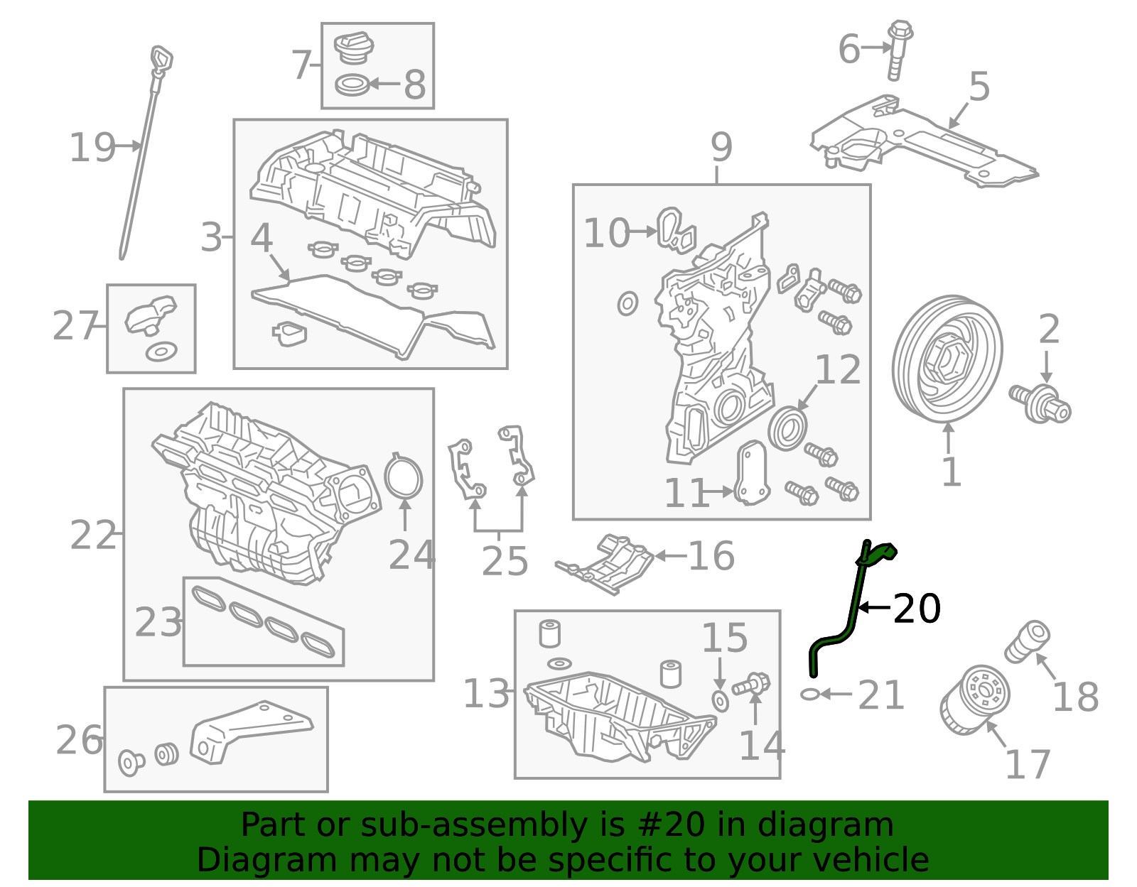 15200-5A2-A10 - 2015-2019 Honda CR-V - Pipe Oil Level | Genuine Honda Parts
