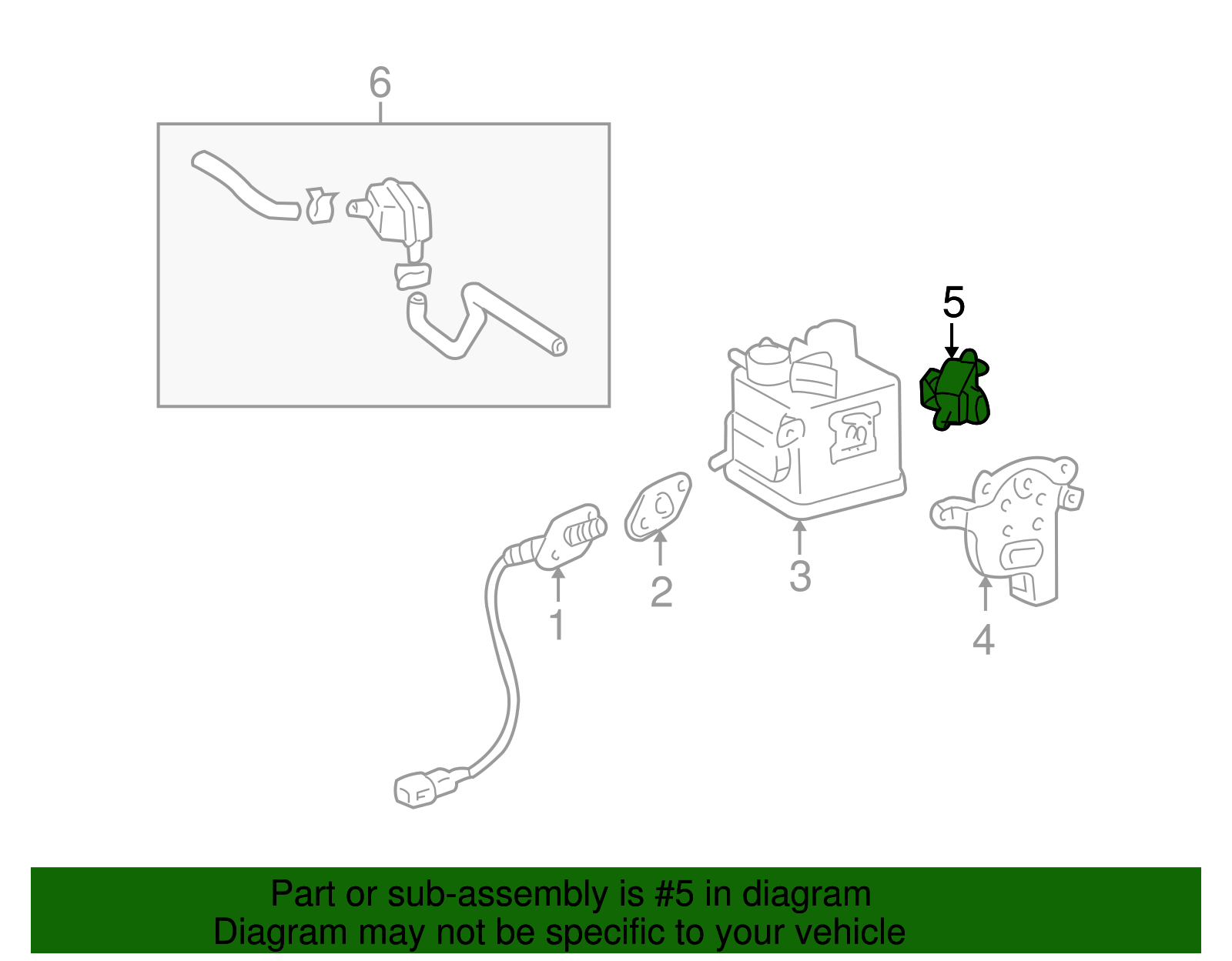 25860-50100 - Vapor Canister Purge Solenoid - 1998-2005 Toyota | Toyota ...