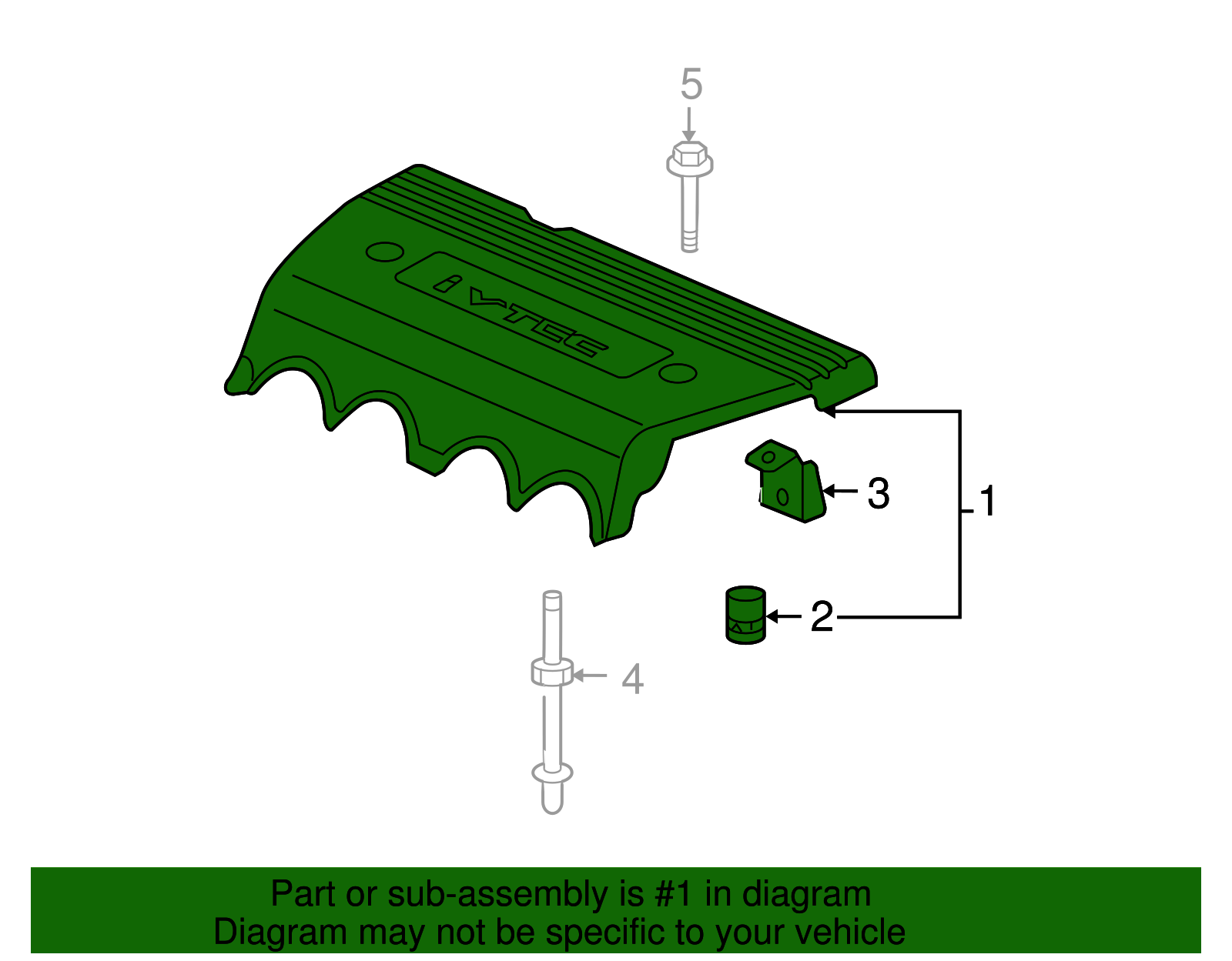 17121-R41-L50 - Engine Cover 2008-2009 Honda Accord | Honda Parts Online