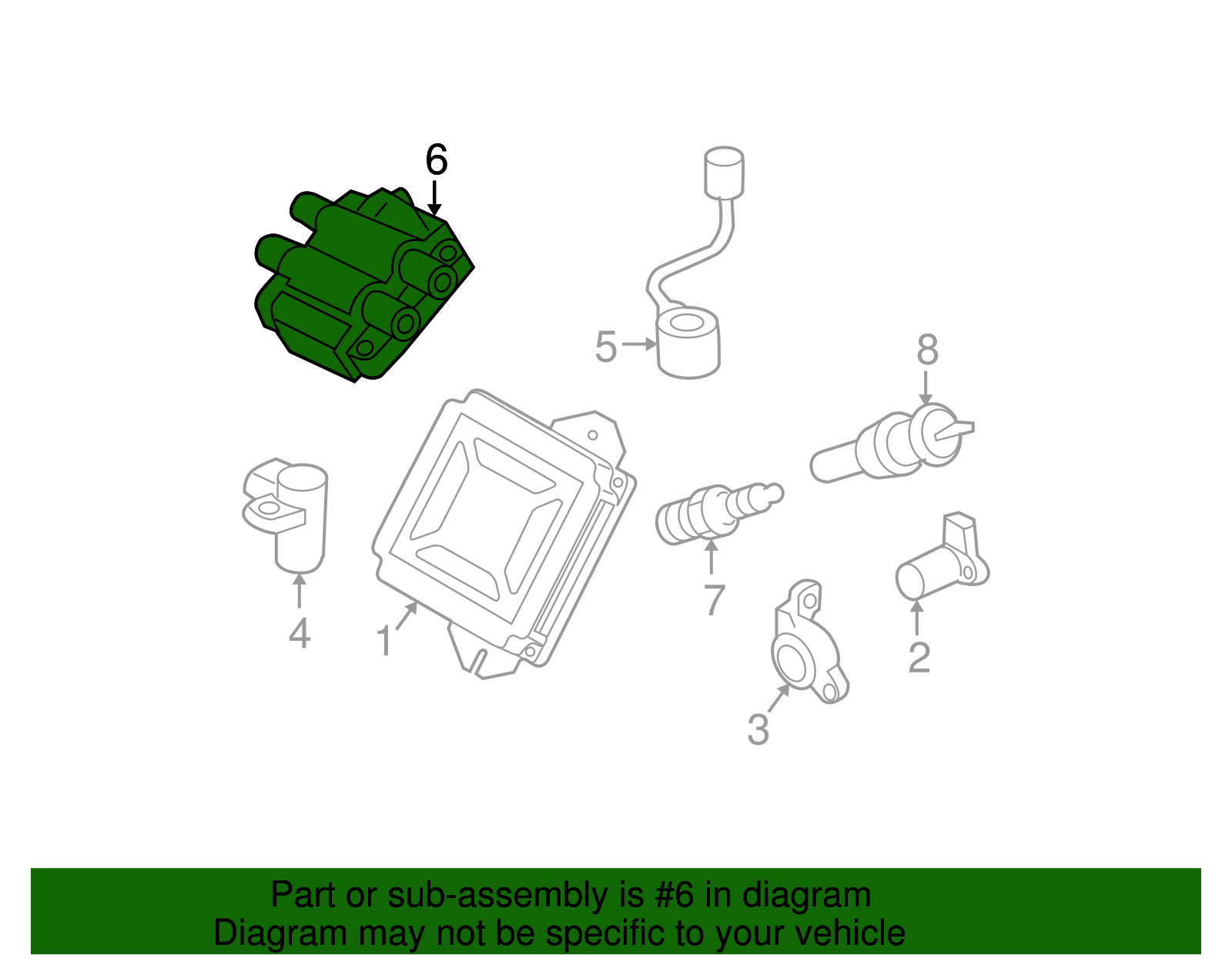 22433AA580 - 2004-2010 Subaru - Ignition Coil | Subaru Parts HQ