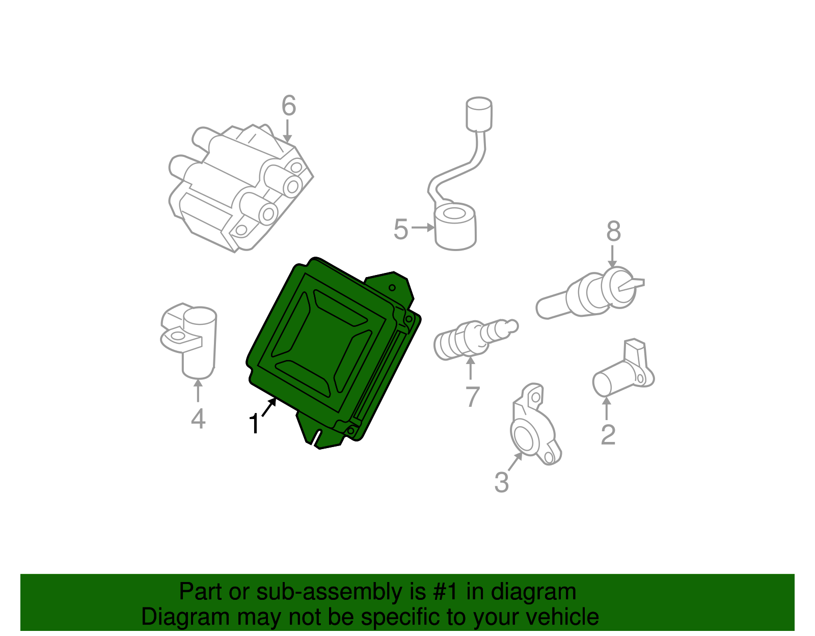 2005 Subaru Engine Control Module (ECM) 22611AH93E | Subaru Parts Store