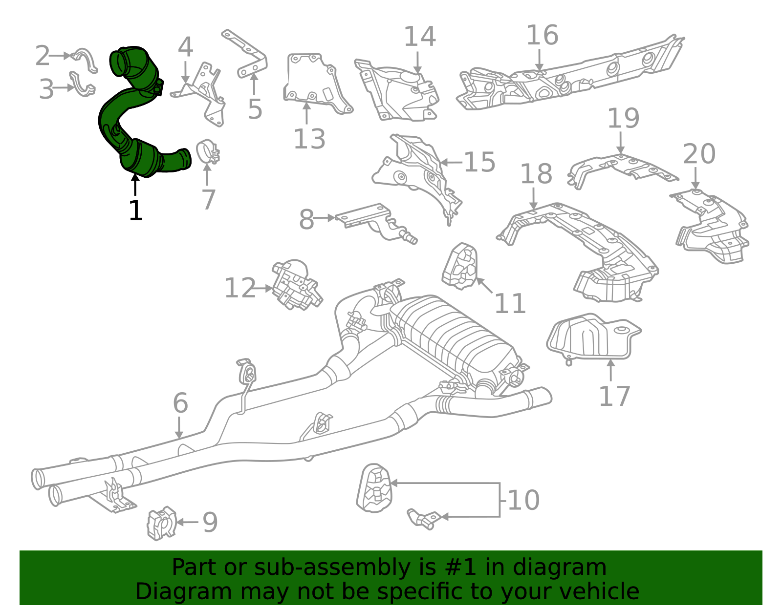 2016-2021 Mercedes-Benz Catalytic Converter 190-490-00-20 | Mercedes ...