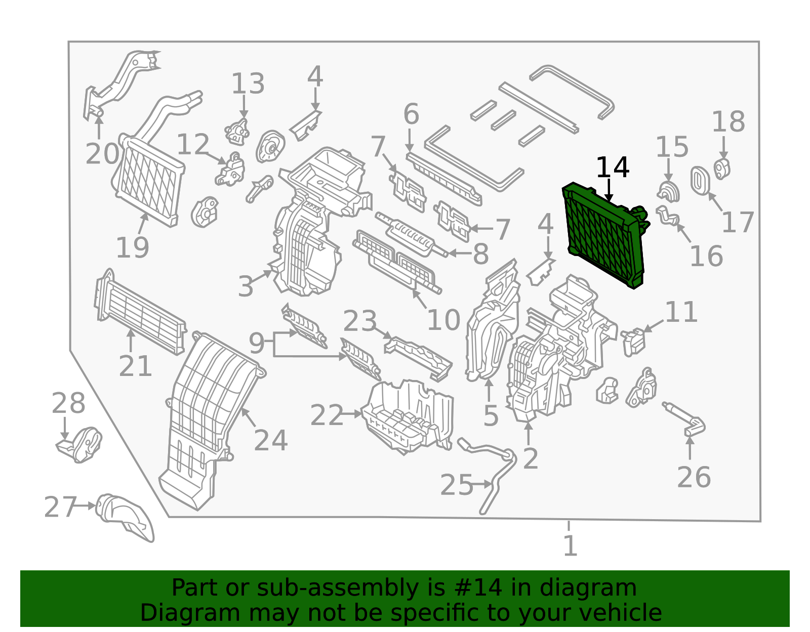 2017-2022 Hyundai Ioniq Evaporator Core 97139-G2001 | OEM Parts Online