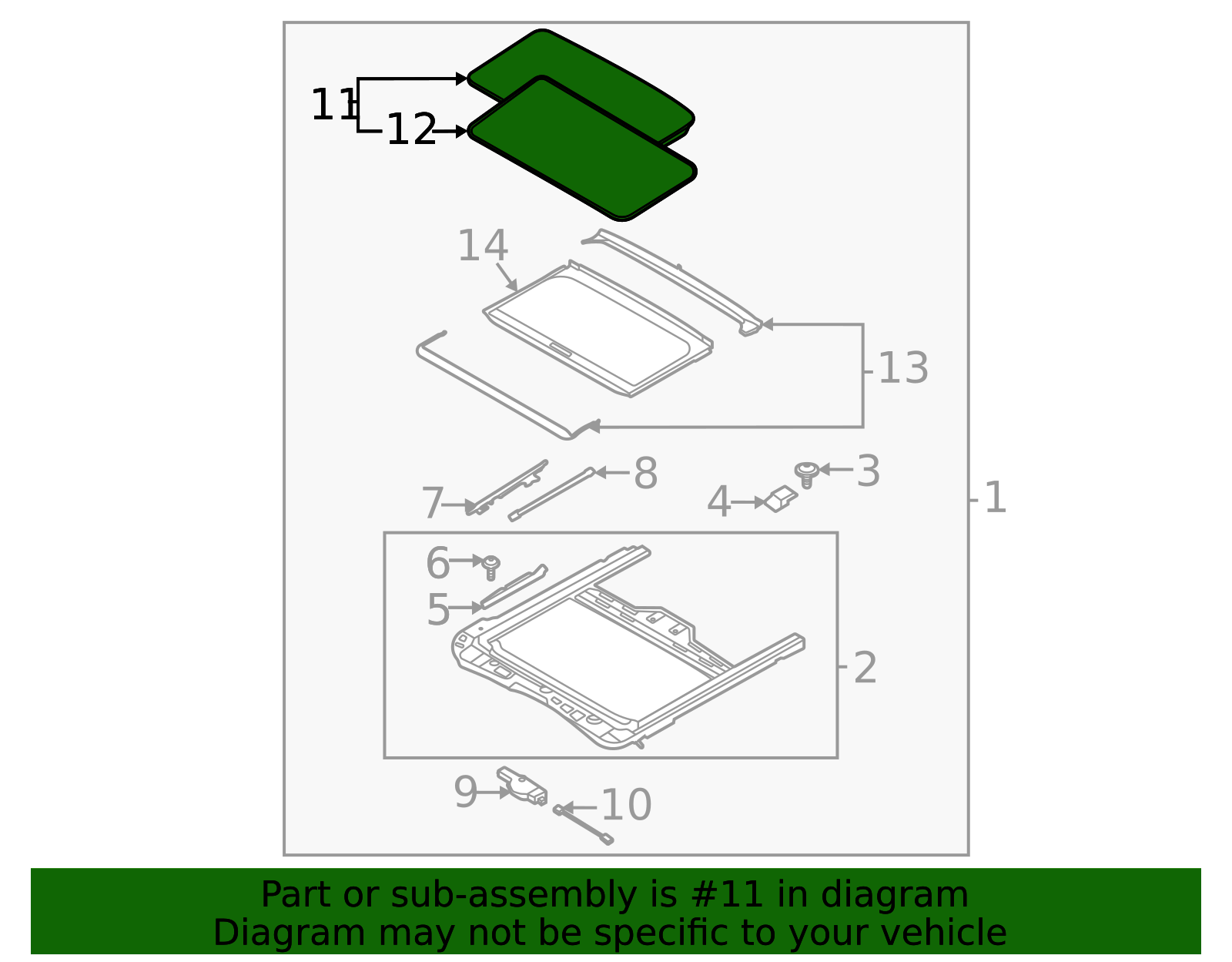 2021-2025 Kia Seltos Sunroof Glass 81630-Q5000 | QuirkParts
