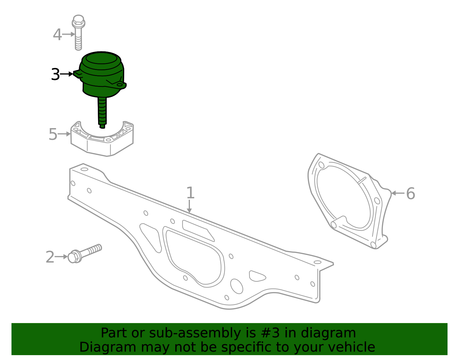 2010-2013 Porsche 911 Engine Mount 997-375-059-11 | Parts