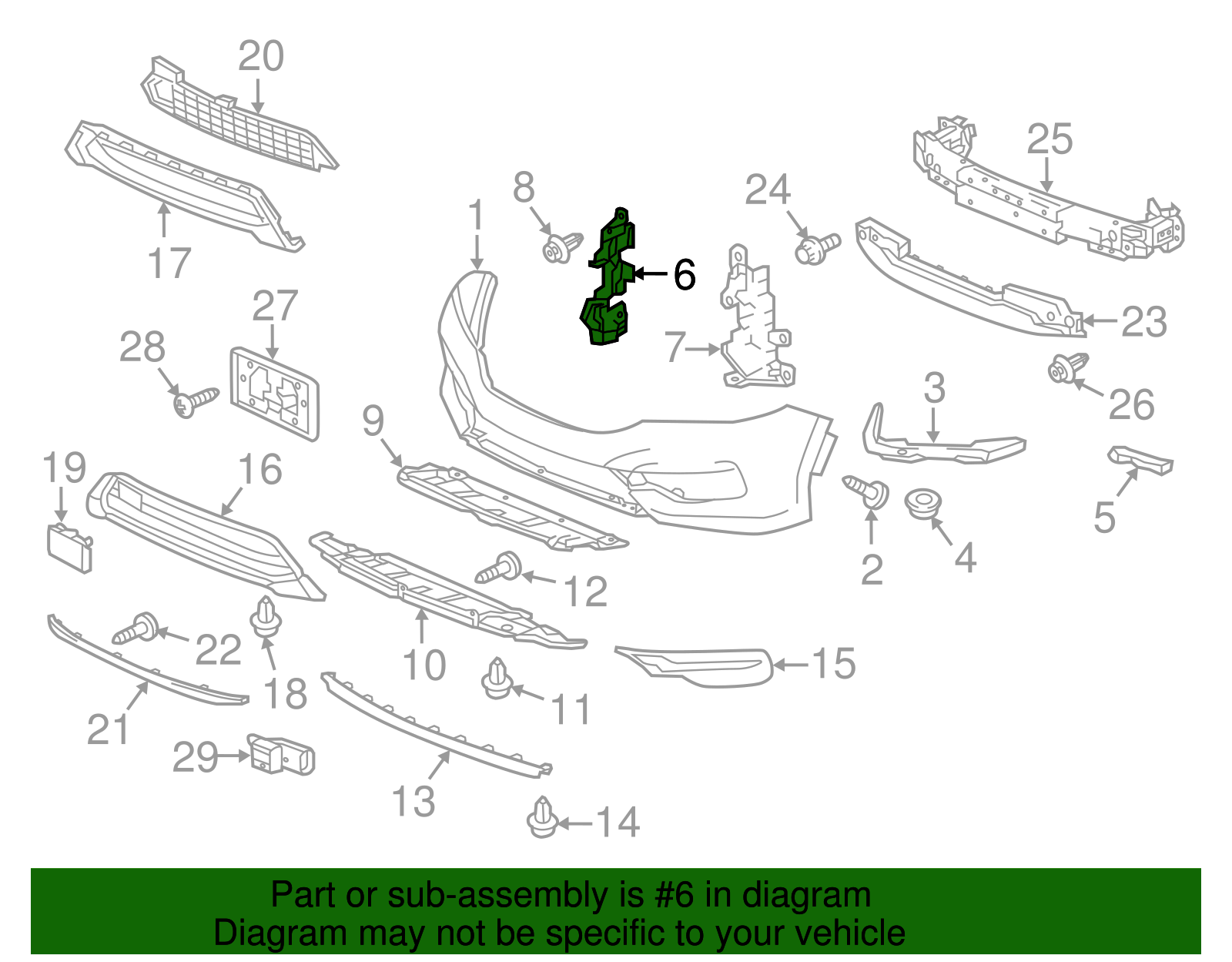 71108-T2F-A50 - 2016-2017 Honda Accord - Duct R Front Bumper Side ...
