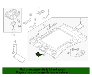 2015-2019 Hyundai Sonata Headliner Clip 85418-C1000 | OEM Parts Online
