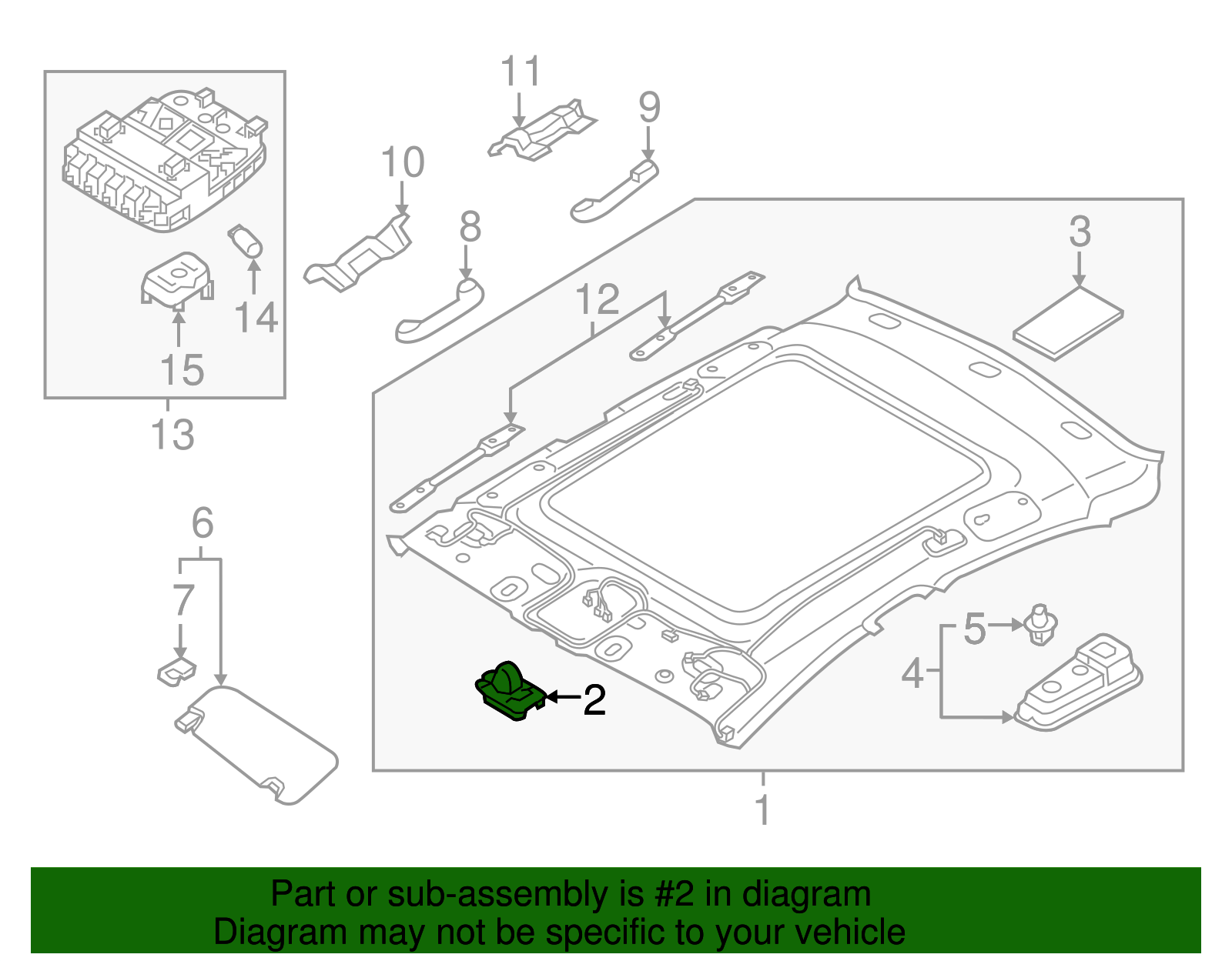 2015-2019 Hyundai Sonata Headliner Clip 85418-C1000 | OEM Parts Online
